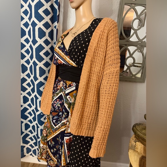 Hem & Thread | Sweaters | Cinnamon Tan Woven Cardigan | Poshmark